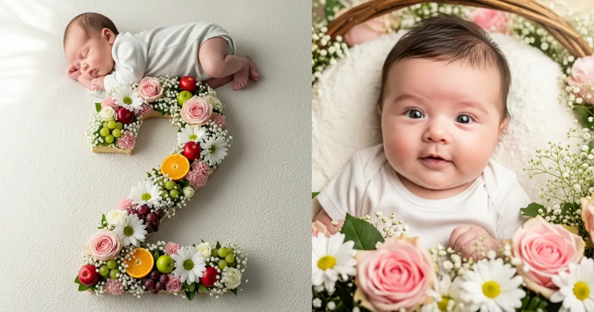 Cute & Simple 2 Month Baby Photoshoot Ideas At Home: घर पर करें परफेक्ट ...